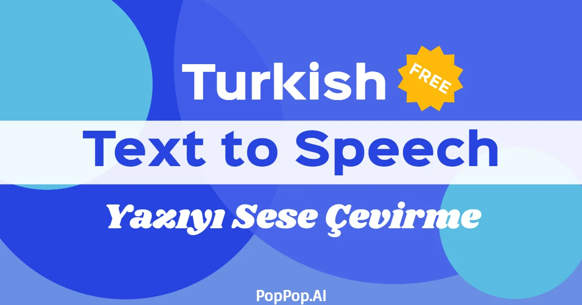 Turkish Text to Speech - Free, Online, No Registration